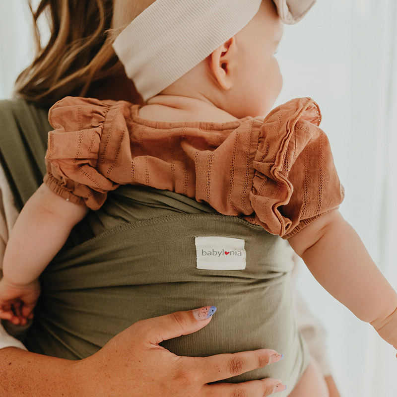 Babylonia bärsjal | Tricot-Slen Bamboo Khaki green| BabyNord